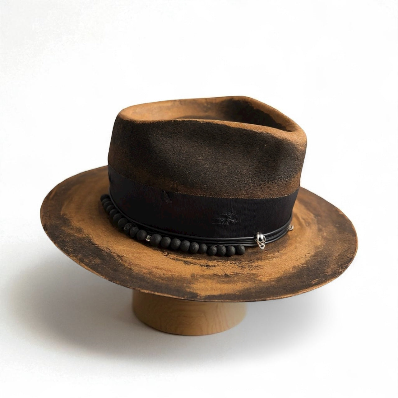 Marius All Black – Vintage Style with Distressed Effect – Pokijomba Hats